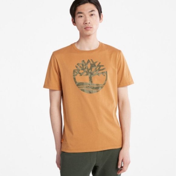 Timberland | Tops | Timberland Mens Wheat Boot Shortsleeve Camo Tree ...